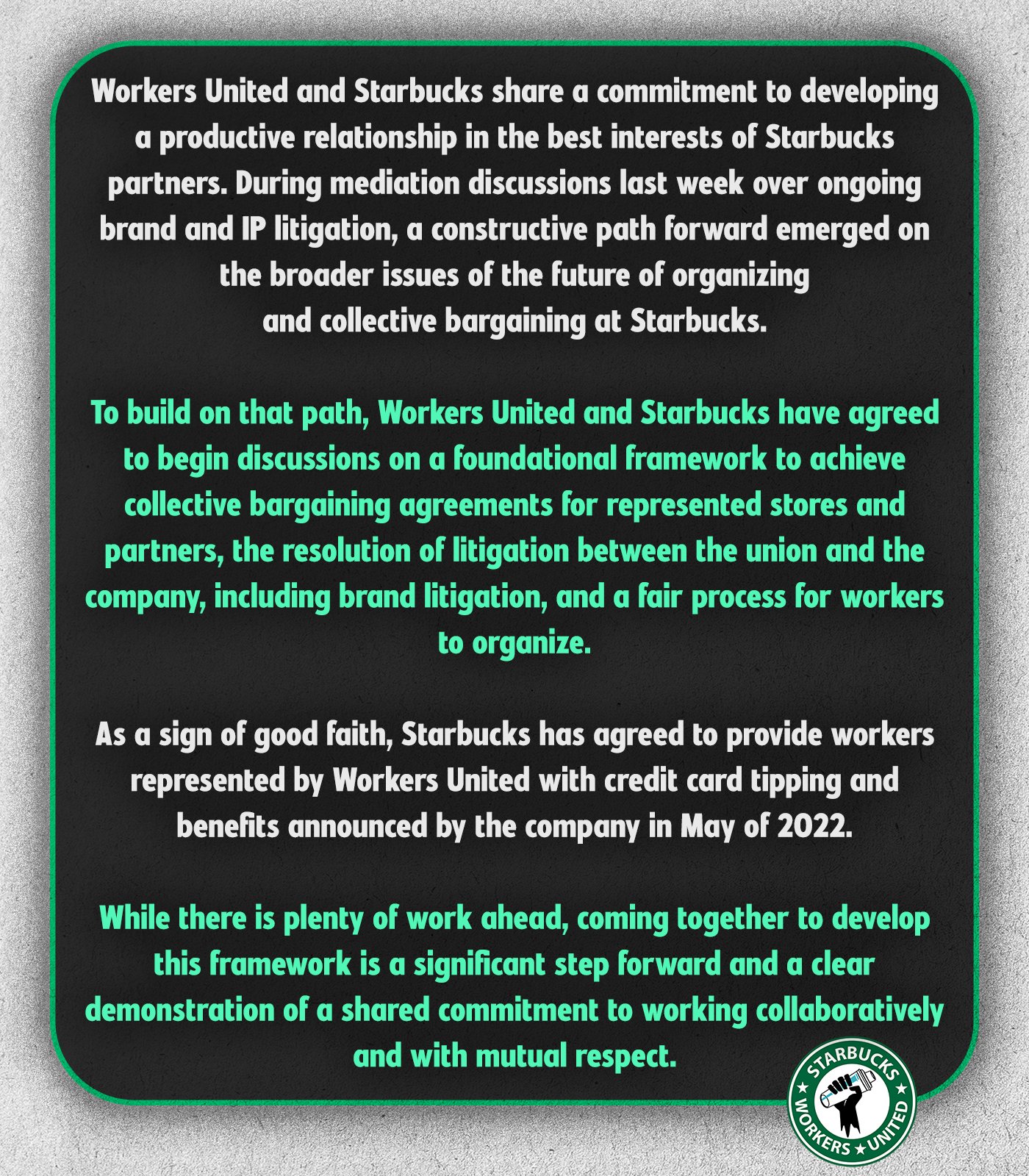 A Possible Breakthrough for Starbucks Workers United? - Lawyers, Guns ...